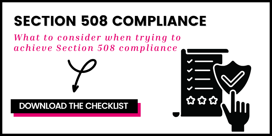 Section 508 Compliance Checklist