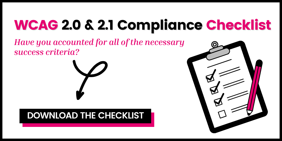 WCAG 2.0 & 2.1 Compliance Checklist