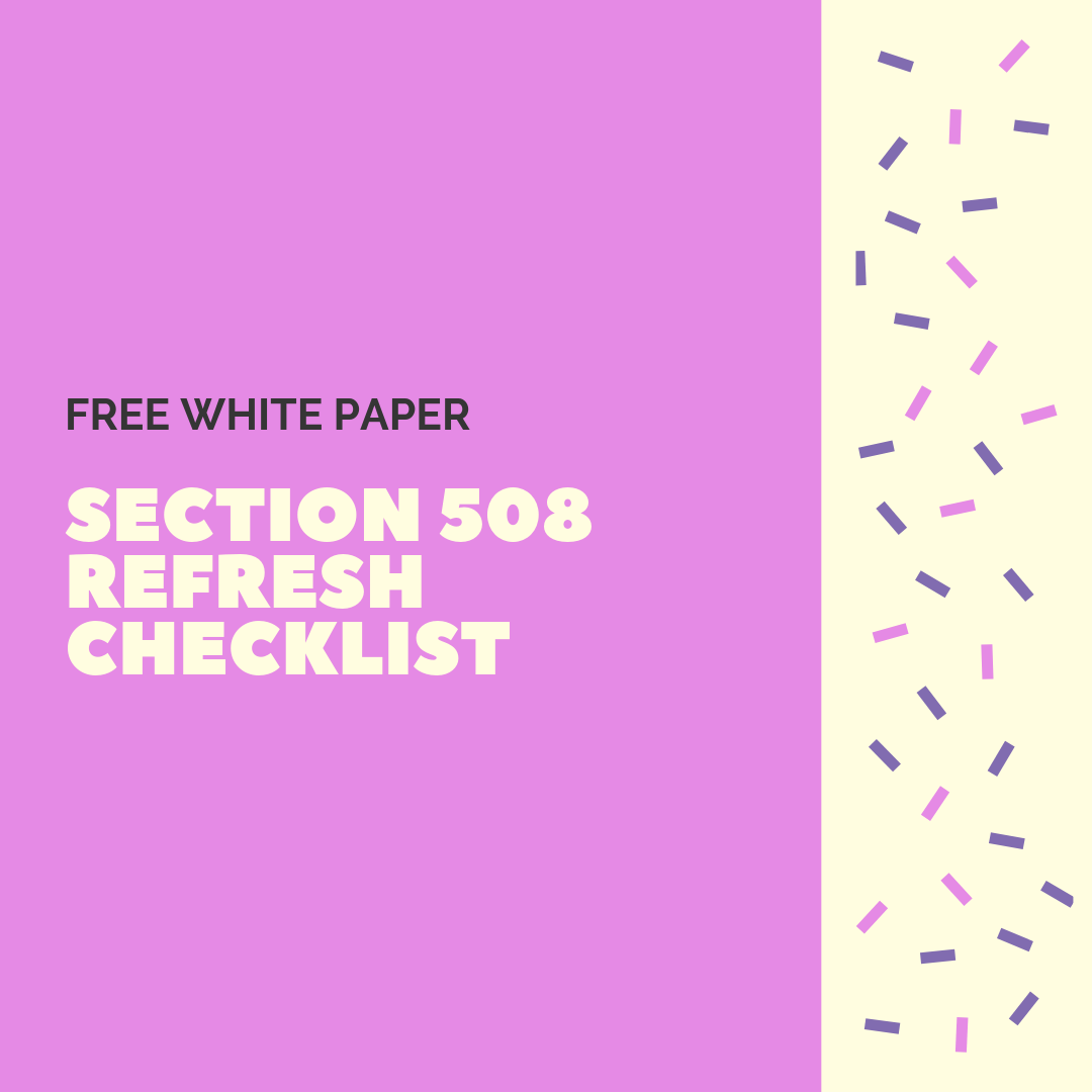 Section 508 Refresh Checklist